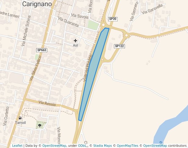 Parco del Platano in Carignano | Map and Routes