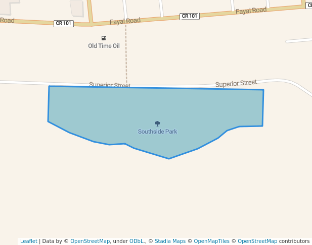 Southside Park in Eveleth | Map and Routes