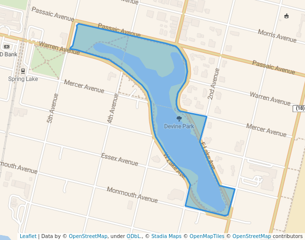 Devine Park in Spring Lake | Map and Routes