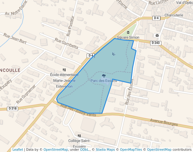 Parc des Essarts in Bram | Map and Routes
