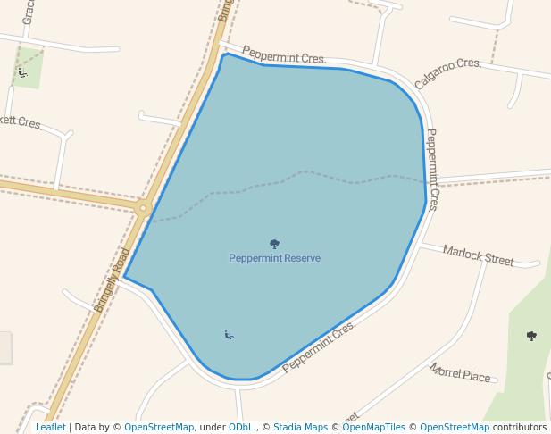 Peppermint Reserve in Kingswood | Map and Routes