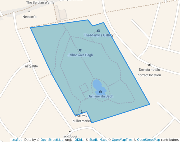 Jallianwala Bagh in Amritsar | Map and Routes