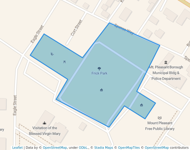 Frick Park in Mount Pleasant | Map and Routes