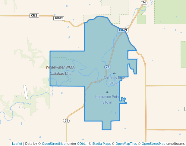 Whitewater State Park in Saint Charles | Map and Routes
