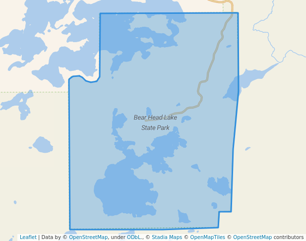 Bear Head Lake State Park in Embarrass | Map and Routes