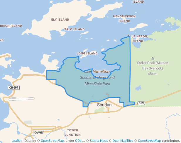 Lake Vermillion-Soudan Underground Mine State Park in Soudan | Map and ...