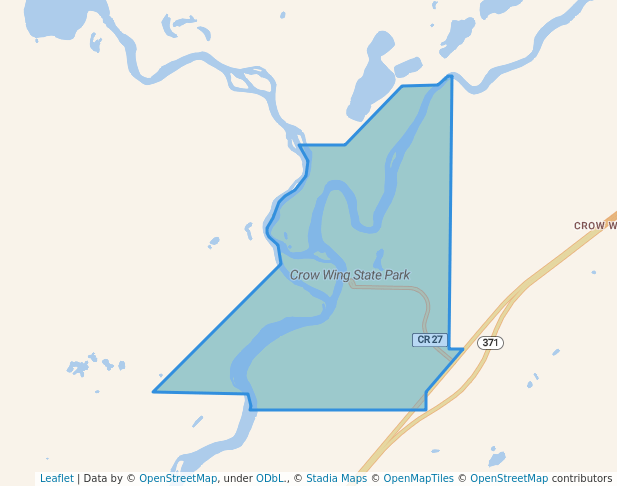 Crow Wing State Park in Fort Ripley | Map and Routes