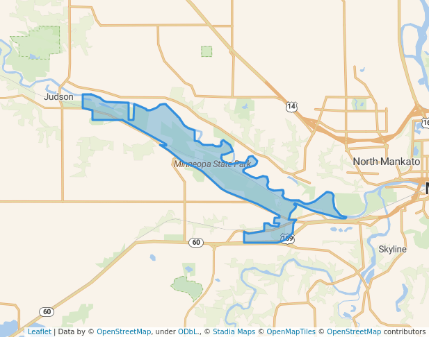 Minneopa State Park in Mankato | Map and Routes