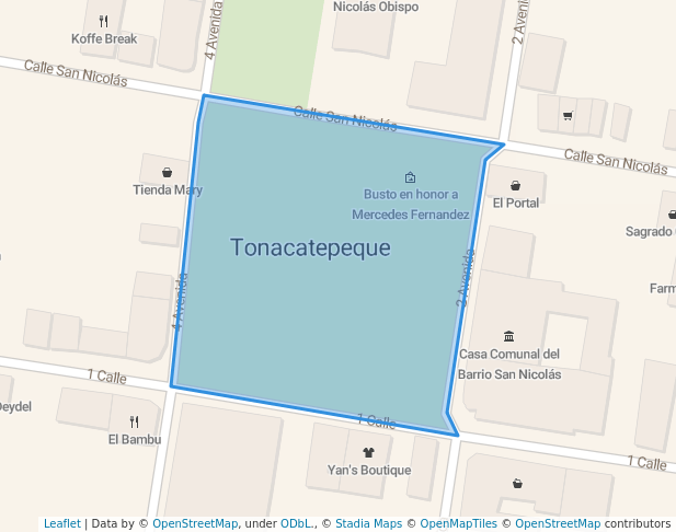José María Fañes in Tonacatepeque | Map and Routes