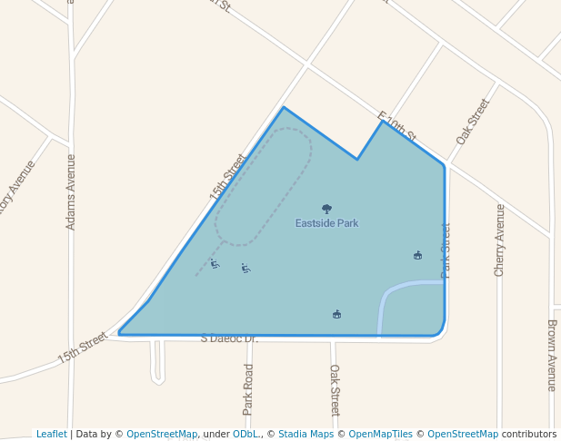 Eastside Park in Caruthersville | Map and Routes