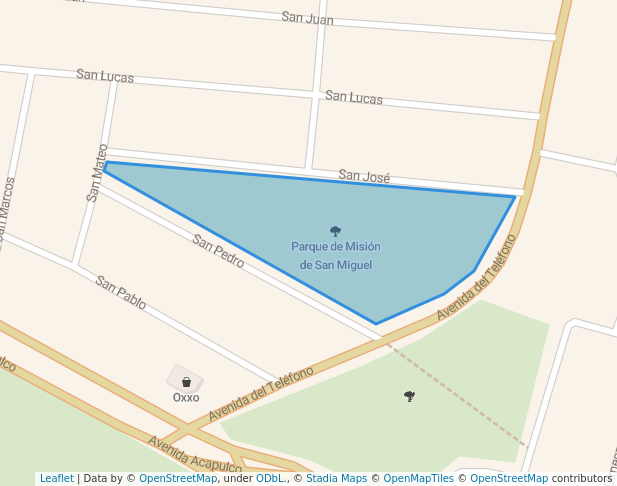 Parque de Misión de San Miguel in Ciudad Apodaca | Map and Routes