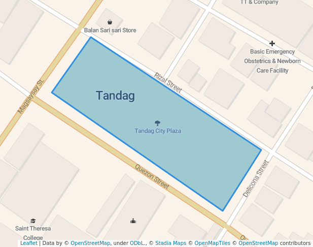 Tandag City Plaza in Tandag | Map and Routes