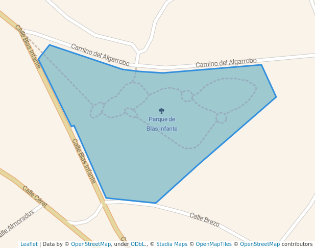 Parque de Blas Infante in Almonte | Map and Routes