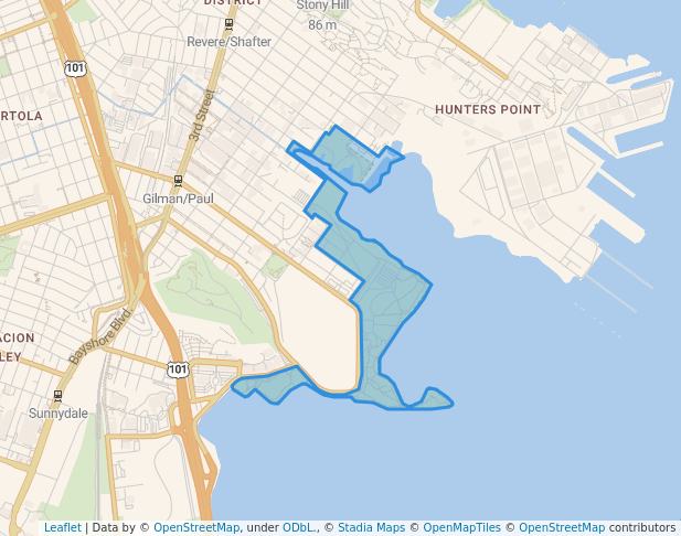 Candlestick Point State Recreational Area in San Francisco | Map and Routes