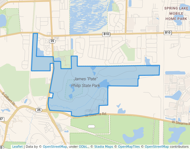 James "Pate" Philip State Park in Bartlett | Map and Routes