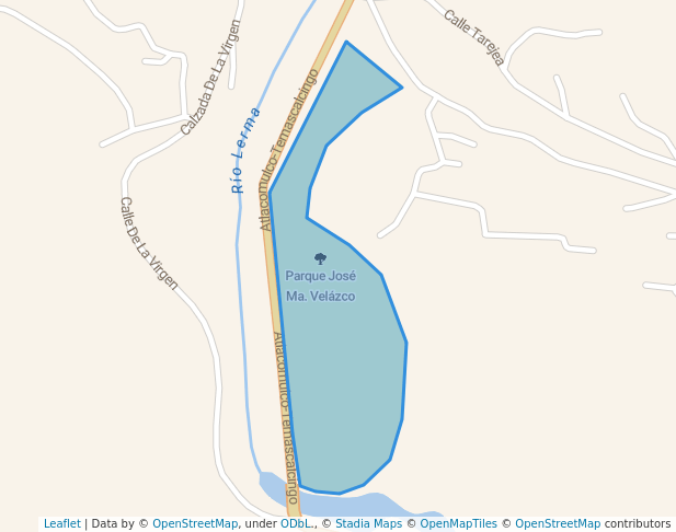 Parque José Ma. Velázco in Temascalcingo de José María Velasco | Map ...