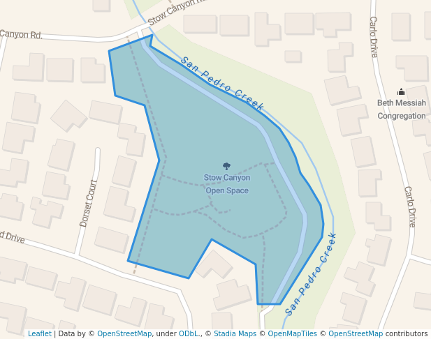 Stow Canyon Open Space in Goleta | Map and Routes