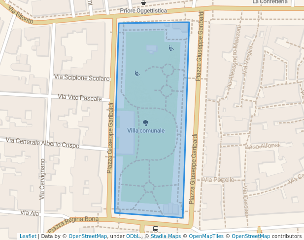 Piazza Garibaldi in Modugno | Map and Routes