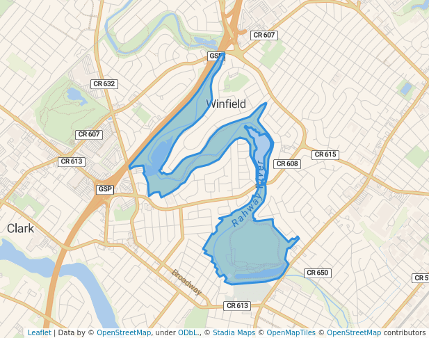 Rahway River Park in Clark | Map and Routes