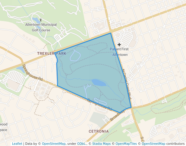Trexler Memorial Park in Allentown | Map and Routes
