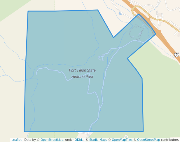 Fort Tejon State Historic Park in Lebec | Map and Routes