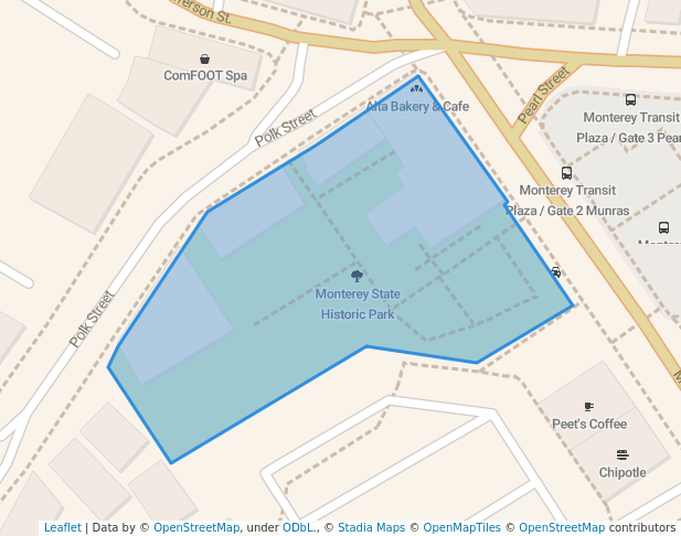 Monterey State Historic Park in Monterey | Map and Routes