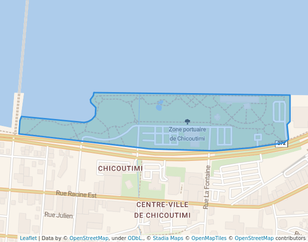 Zone portuaire de Chicoutimi in Saguenay | Map and Routes