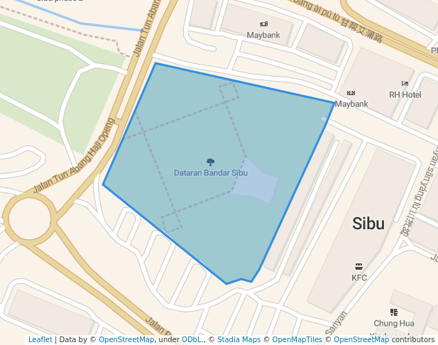Dataran Bandar Sibu in Sibu | Map and Routes