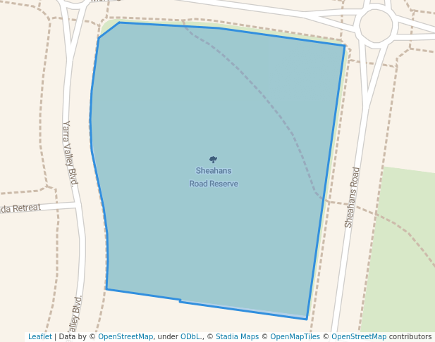 Sheahans Road Reserve in Bulleen | Map and Routes