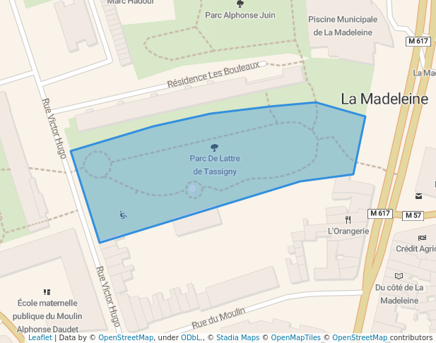 Parc De Lattre de Tassigny in La Madeleine | Map and Routes