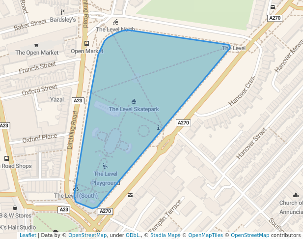 The Level in Brighton | Map and Routes