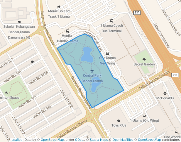 Central Park Bandar Utama in Petaling Jaya | Map and Routes
