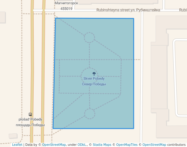 Сквер Победы in Magnitogorsk | Map and Routes