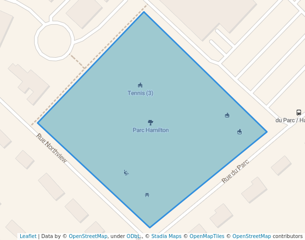 Parc Hamilton in Rosemère | Map and Routes