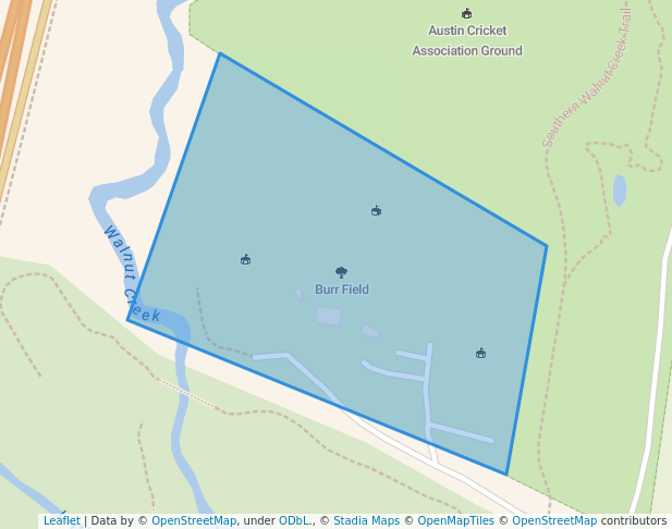 Burr Field in Austin | Map and Routes