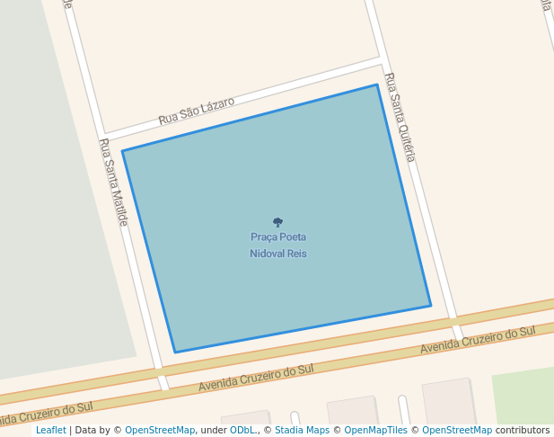 Praça Poeta Nidoval Reis in Bauru | Map and Routes