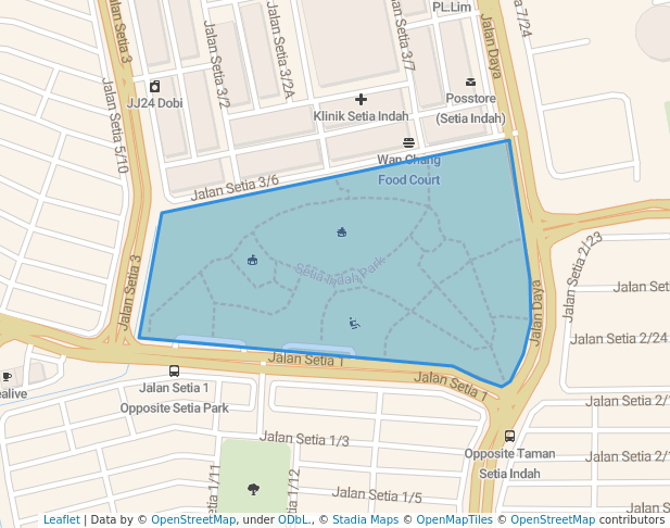 Setia Indah Park in Johor Bahru | Map and Routes
