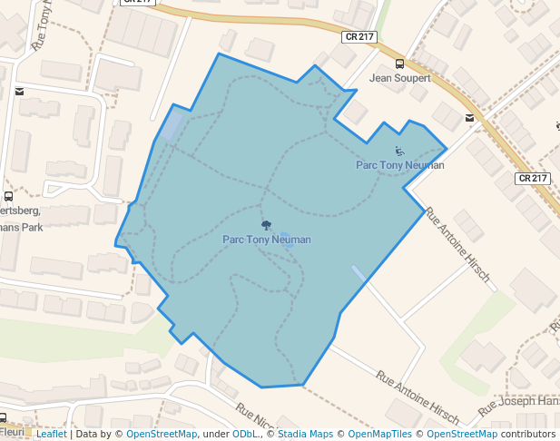 Parc Tony Neuman in Luxembourg | Map and Routes