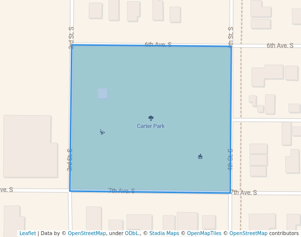 Carter Park in Great Falls | Map and Routes