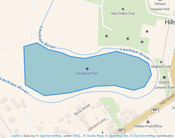 Desathlon Park in Hillston | Map and Routes