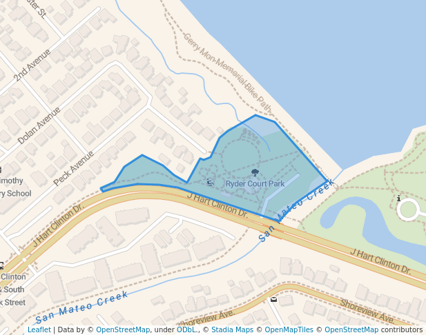 Ryder Court Park in San Mateo | Map and Routes