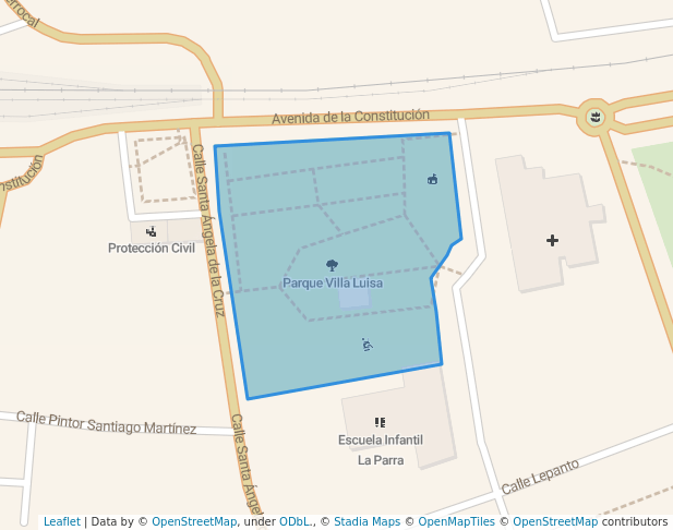 Parque Villa Luisa in La Palma del Condado | Map and Routes
