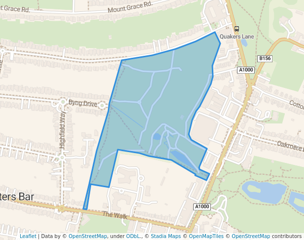 Parkfield in Potters Bar | Map and Routes