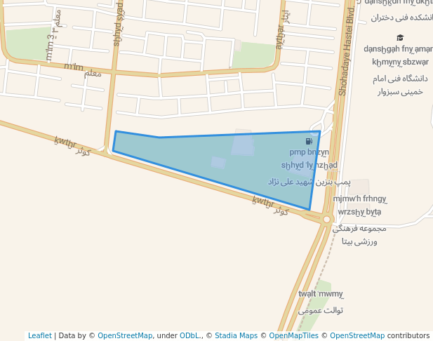 پارک بزرگ ایرانیان in Sabzevar | Map and Routes