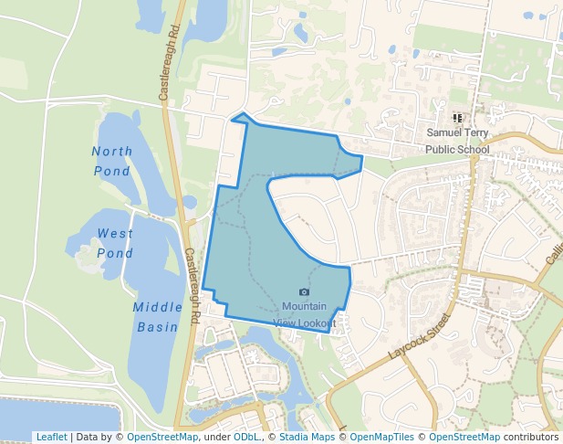 Mountain View Reserve in Cranebrook | Map and Routes