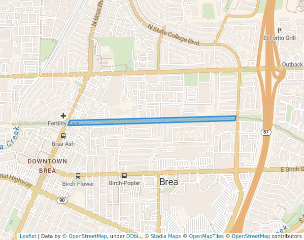 Tracks at Brea in Brea | Map and Routes