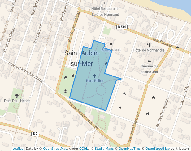 Parc Pilier in Saint-Aubin-sur-Mer | Map and Routes