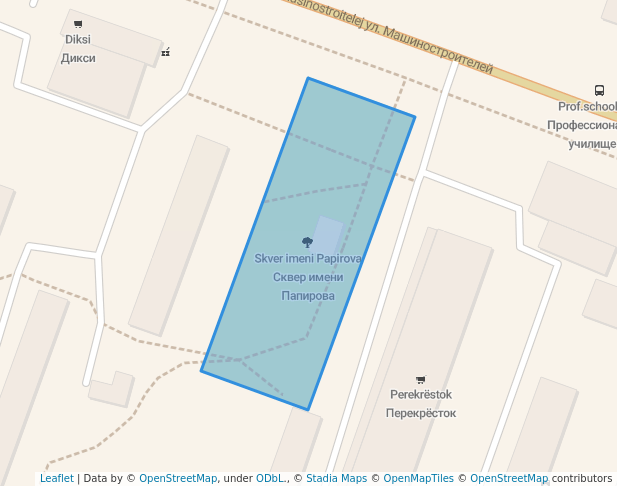 Сквер имени Папирова in Podolsk | Map and Routes