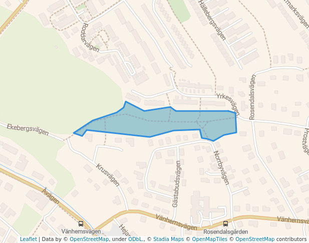 Rosendalsparken in Huddinge | Map and Routes