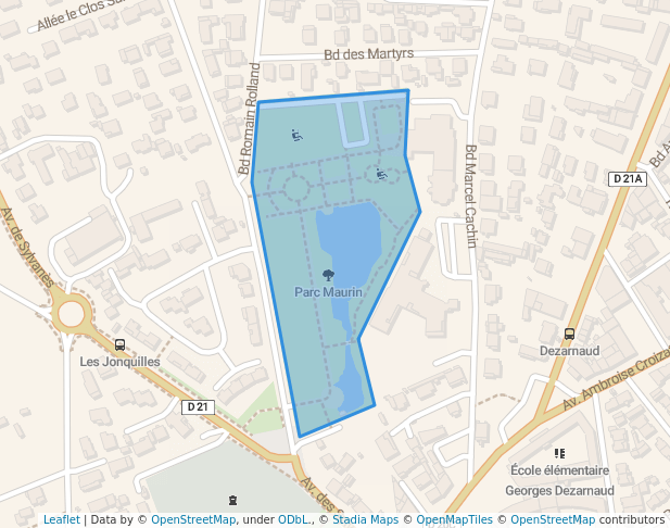 Parc Maurin in Berre-l'Étang | Map and Routes